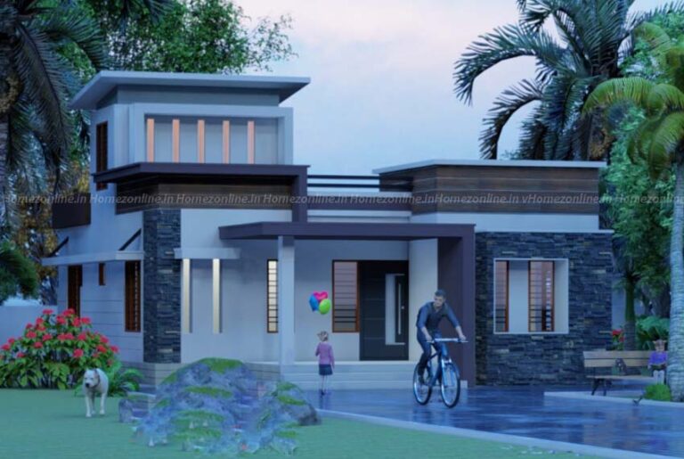 Single floor home plan on a smashing design - HOMEZONLINE